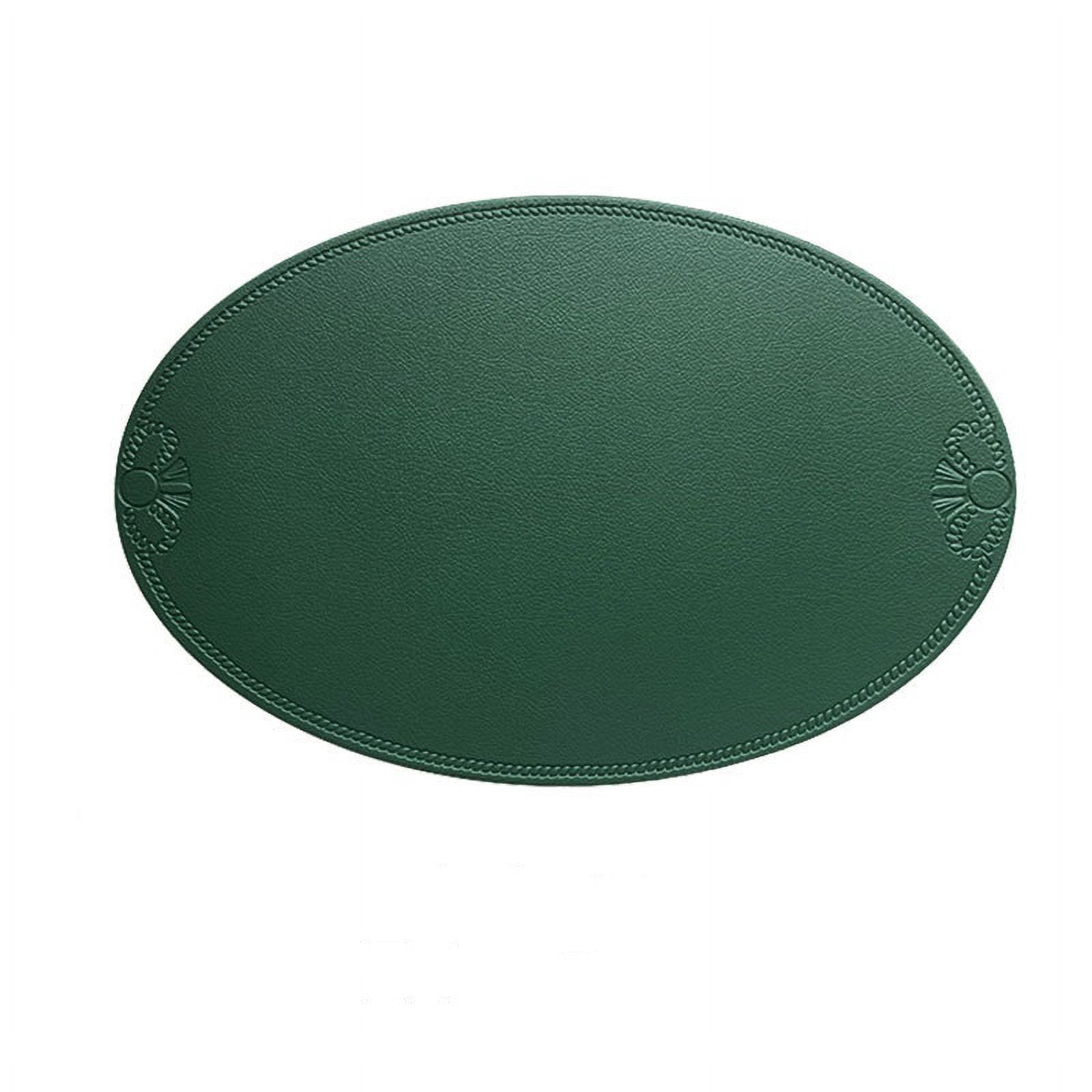 6/10PCS Leather Placemat Oval Oil-Proof Table Mat Home Dining Kitchen ...