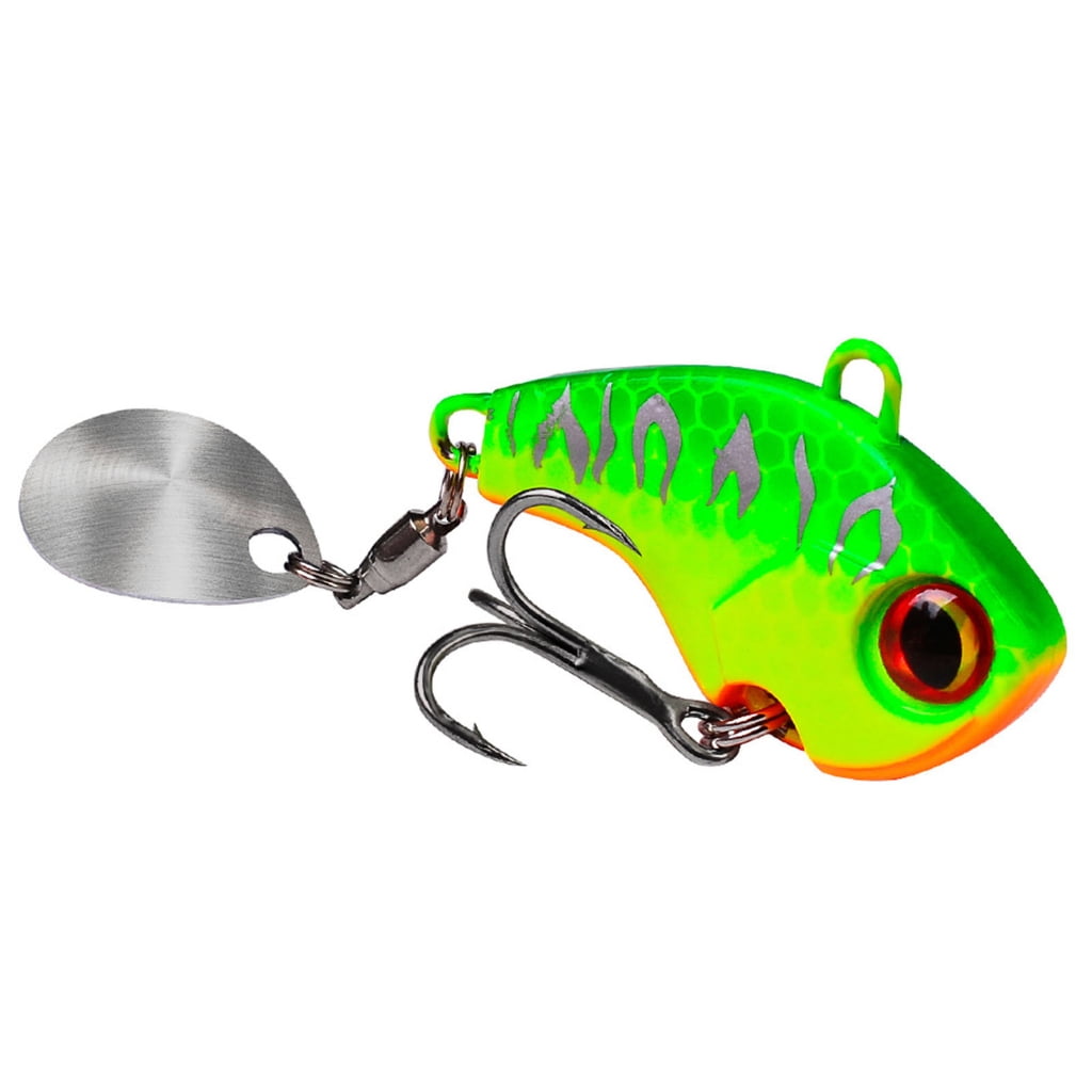 6/10g Hard Metal VIB Baits Sinking Lures Fishing Tackle Tail Spinners ...