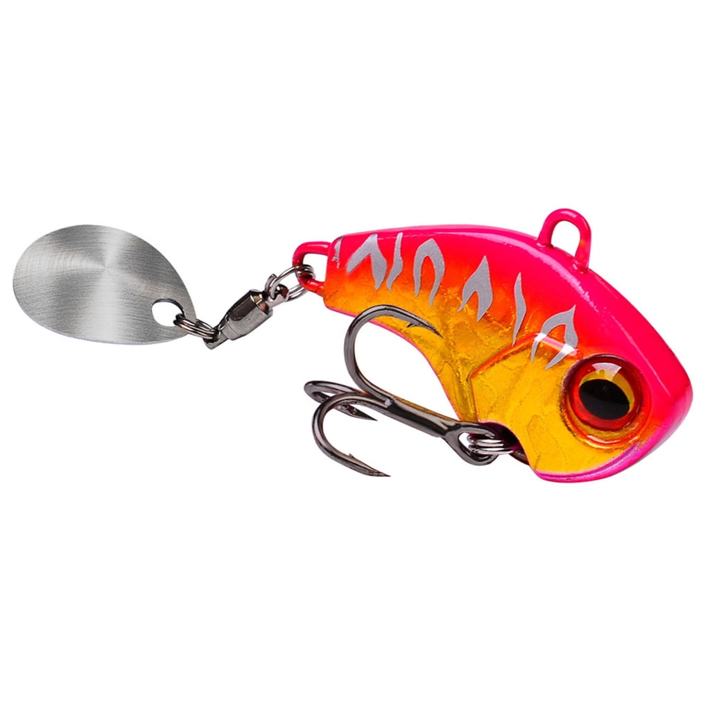 6/10g Hard Metal VIB Baits Sinking Lures Fishing Tackle Tail Spinners ...