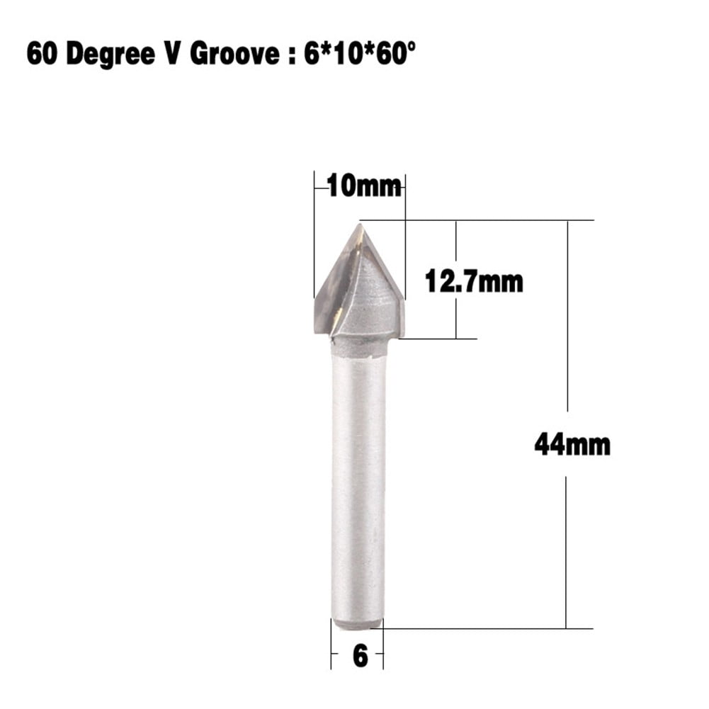 6*10Mm Handle 60/90 Degree V Groove Cutter Computer/Cnc Engraving ...