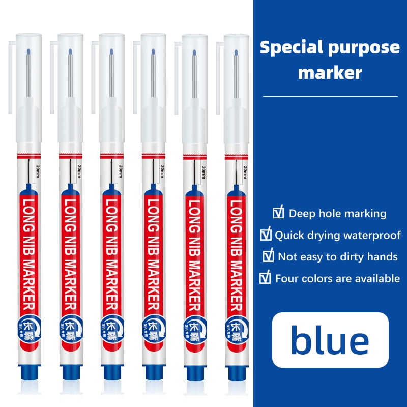 6/10pcs/Set Long Head Oil Markers Pens Waterproof Multi-purpose Red ...
