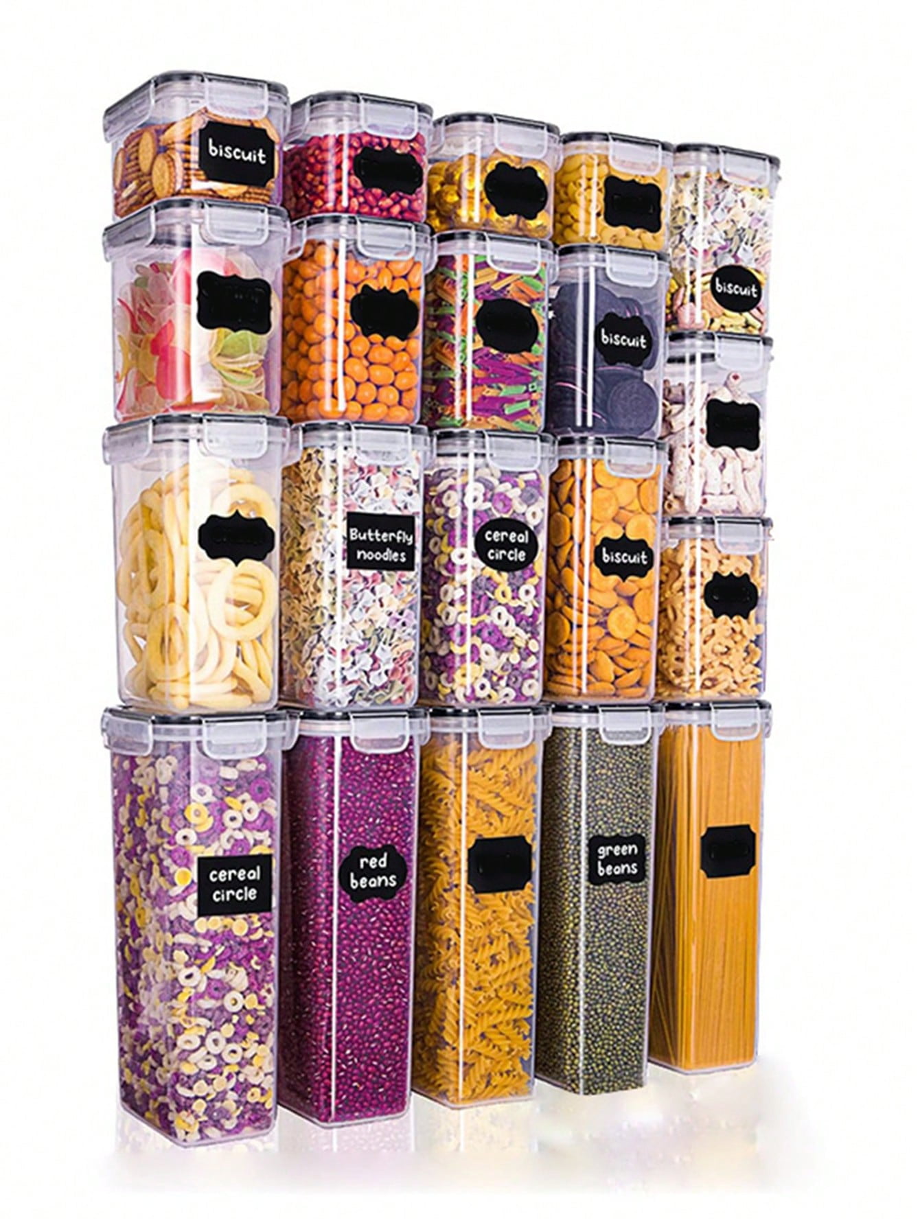 6/11/24pcs Airtight Food Storage Containers With LIDS, Plastic Kitchen ...