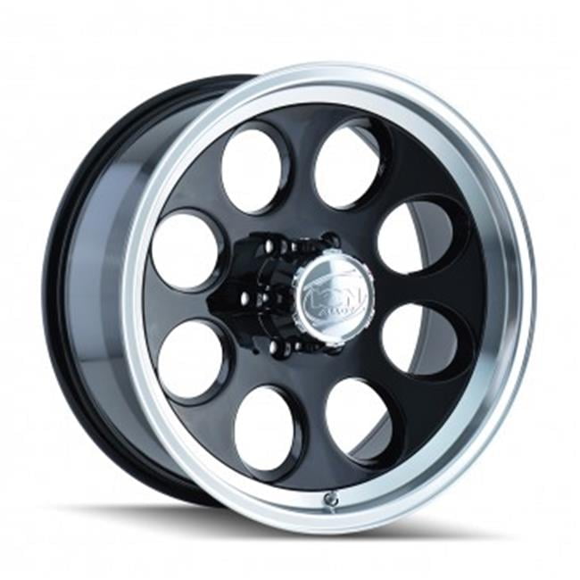 6-114.3 PCD Black Machined Lip Wheel - Walmart.com