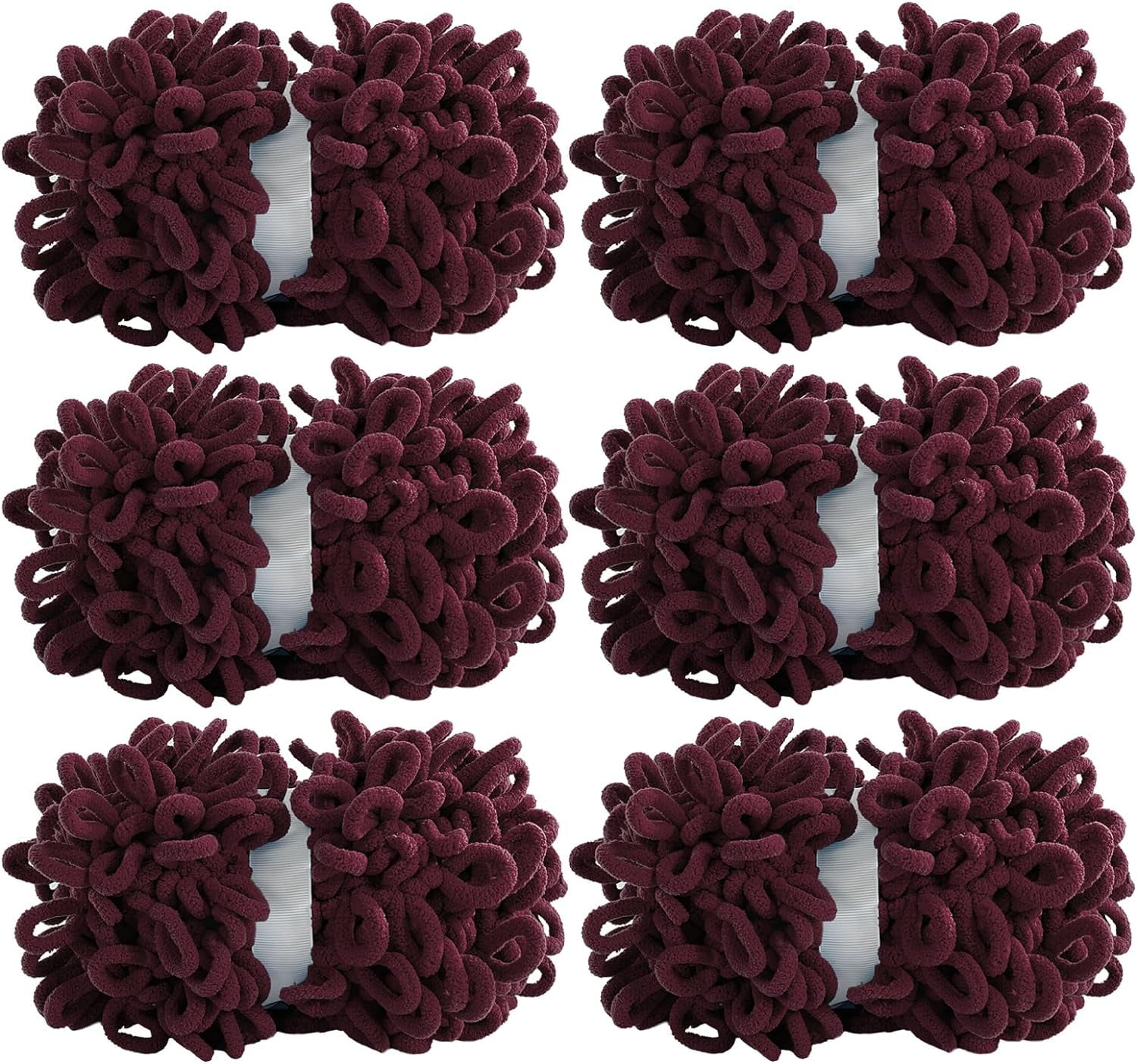 6/12/18/30 Skein Bulky Loop Yarn for Finger Knitting Soft,Off The Hook ...