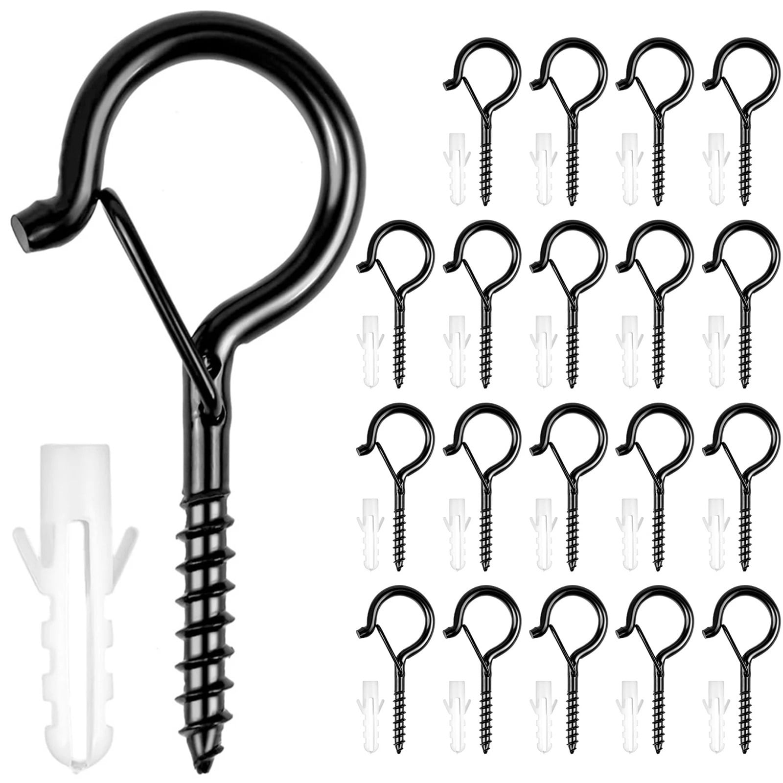 6/12/20pcs Q-Hanger Hooks with Safety Buckle Heavy Duty Outside Ceiling ...