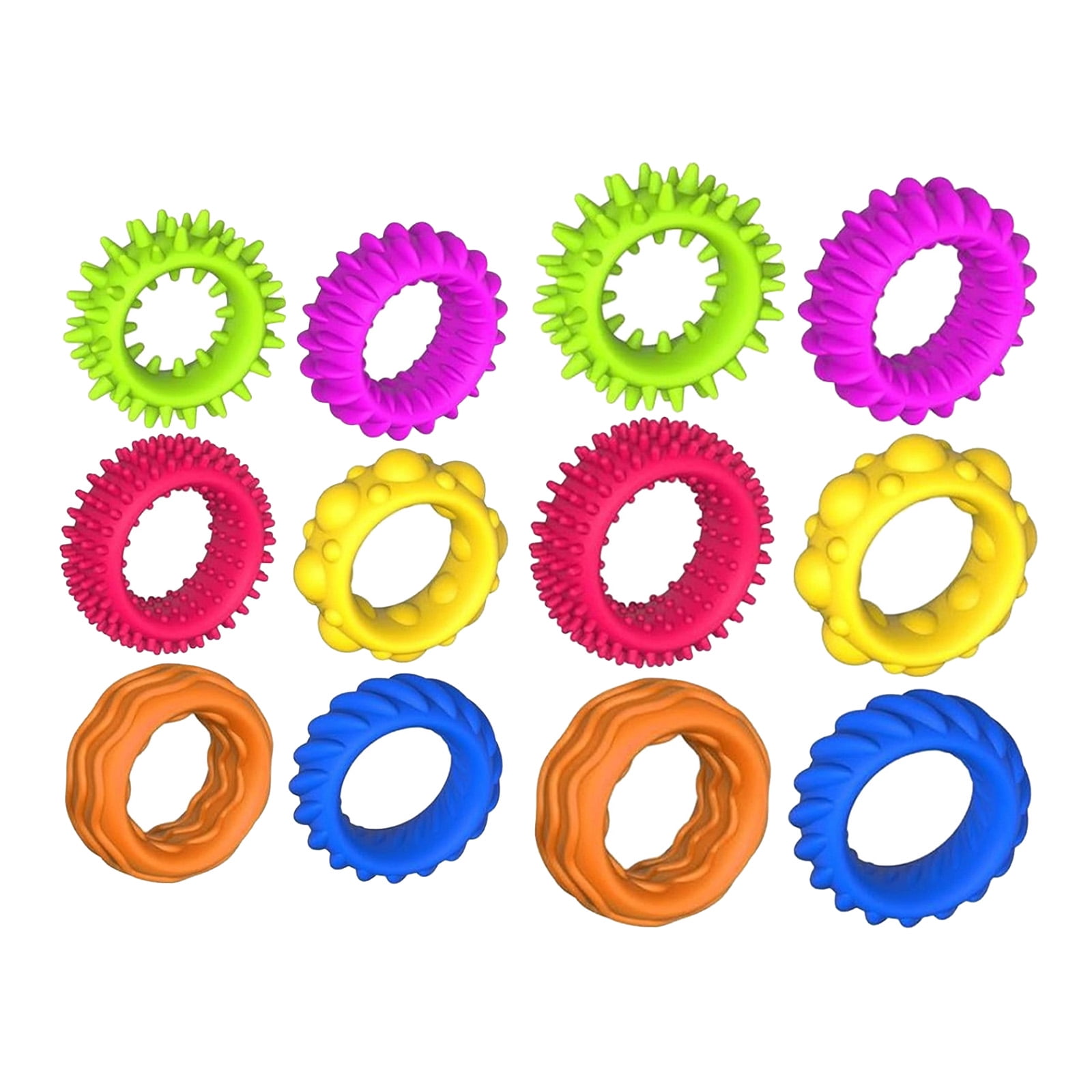 6/12/24/36pcs Sensory Toys Fidget Rings, Finger Anxiety Rings, Textured ...