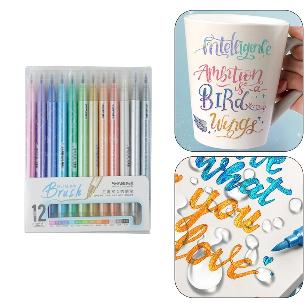 6/12/24 Color Double ended Glitter Marker Pen Metallic Markers for ...