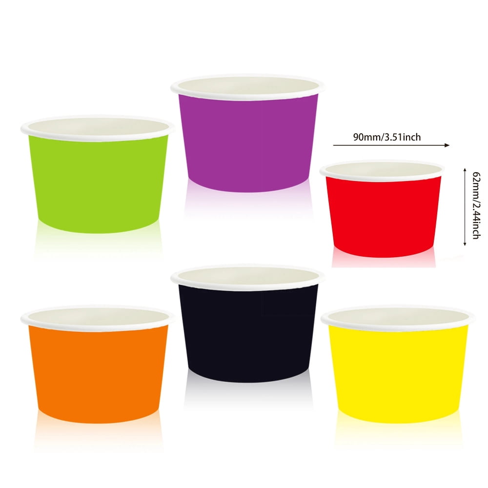 6/12/24 Solid Color Paper Food Trays Disposable Food Boat Black White ...
