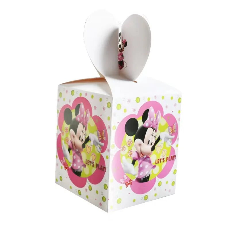 6/12/24Pcs Mickey Minnie Mouse Party Supplies Candy Box Baby Shower ...