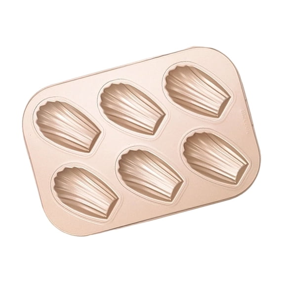 6/12 Cavity Baking Mold Nonstick Coating Carbon Steel Shell Shape ...