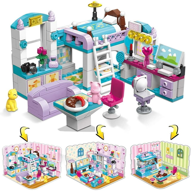 6-12 Girl's Dream Home Building Blocks Kit Educational Toy, Build Girl ...