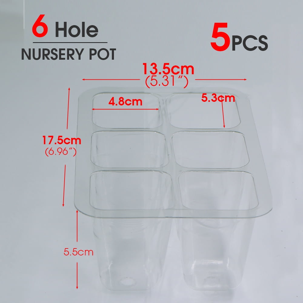 6/12 Holes PET Nursery Grow Box Plastic Seedling Starter Tray ...