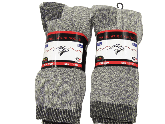Walmart 6-12 Pairs Men's Extra Warm Winter Wool Boot Crew Socks, Work ...