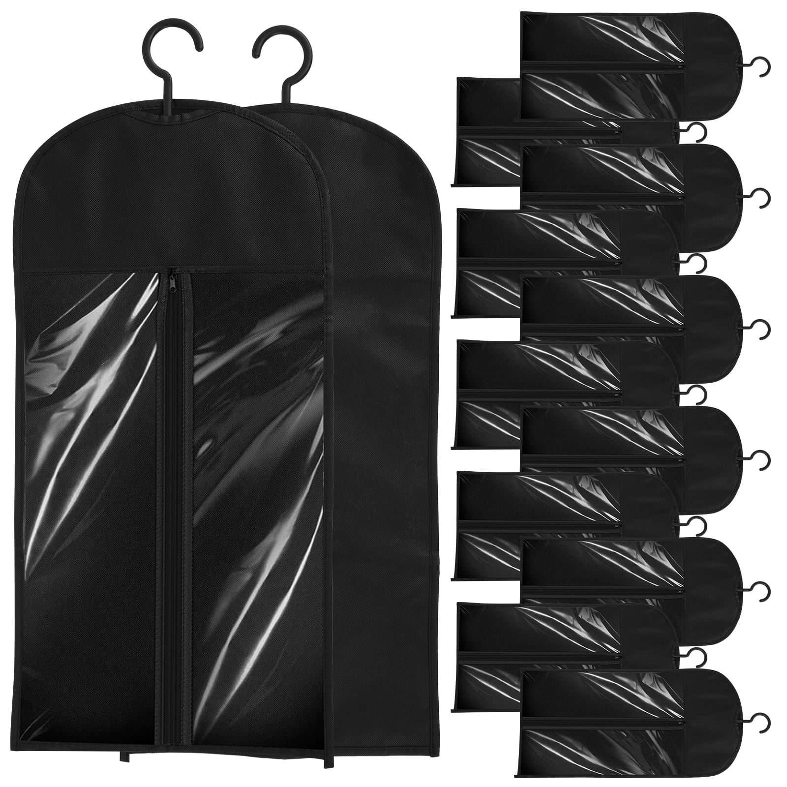 6/12 Pcs Hair Extension Storage Bag with Hooks Nonwoven Hair Extension ...