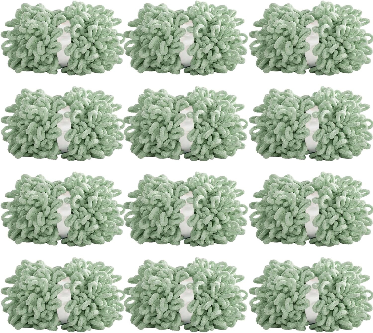 6/12 Skeins Bulky Loop Yarn for Finger Knitting Soft Off The Hook Loop ...