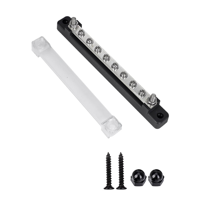 6/12 Way Bus Strip Junction Box With Cover And Connector Ground Power ...