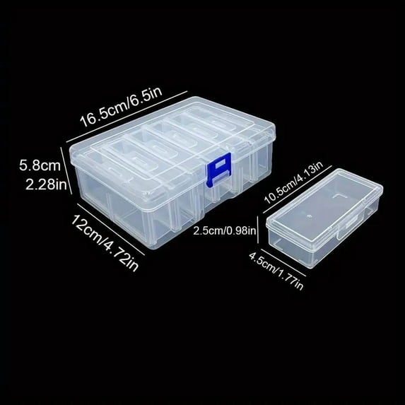 6/12 adjustable rectangular storage boxes, suitable for crafts, beads ...