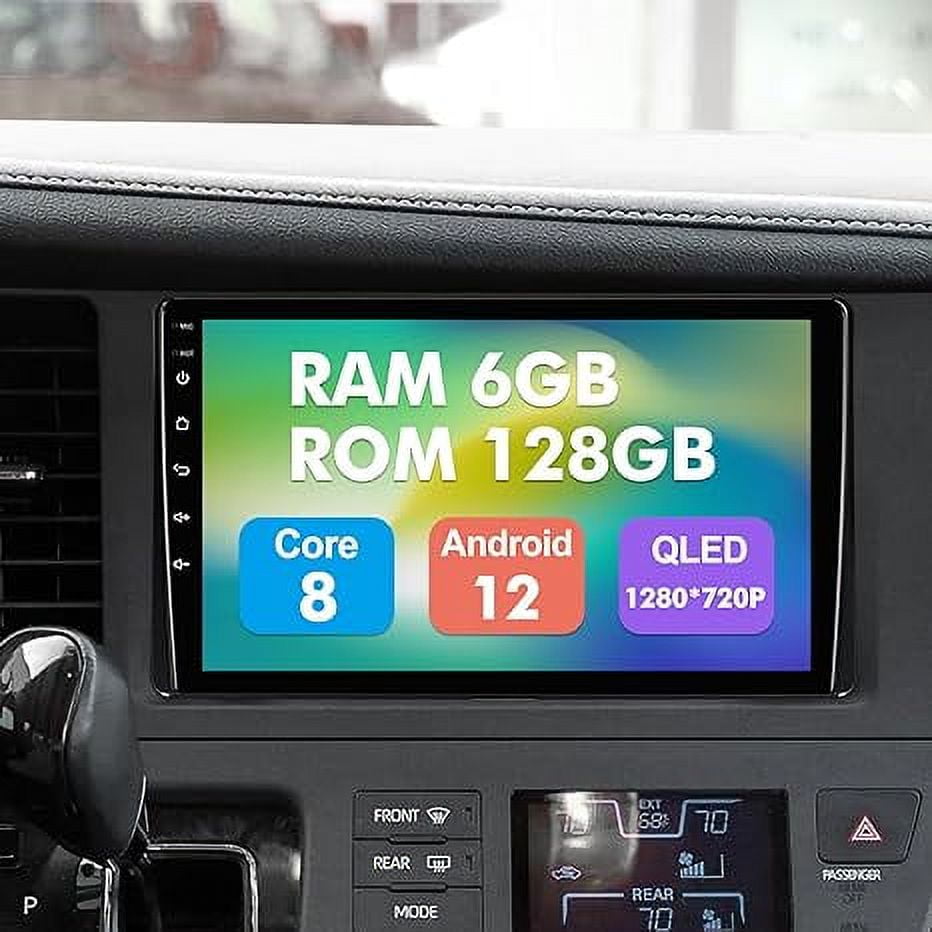 6+128G 9 inches Android 12 Car Stereo for Toyota Sienna 2015-2018 QLED Touchscreen Car Radio ...