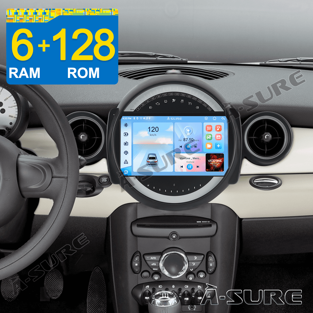 6+128GB Android 13 Car Radio Stereo for BMW MINI Cooper Clubman Hatch ...