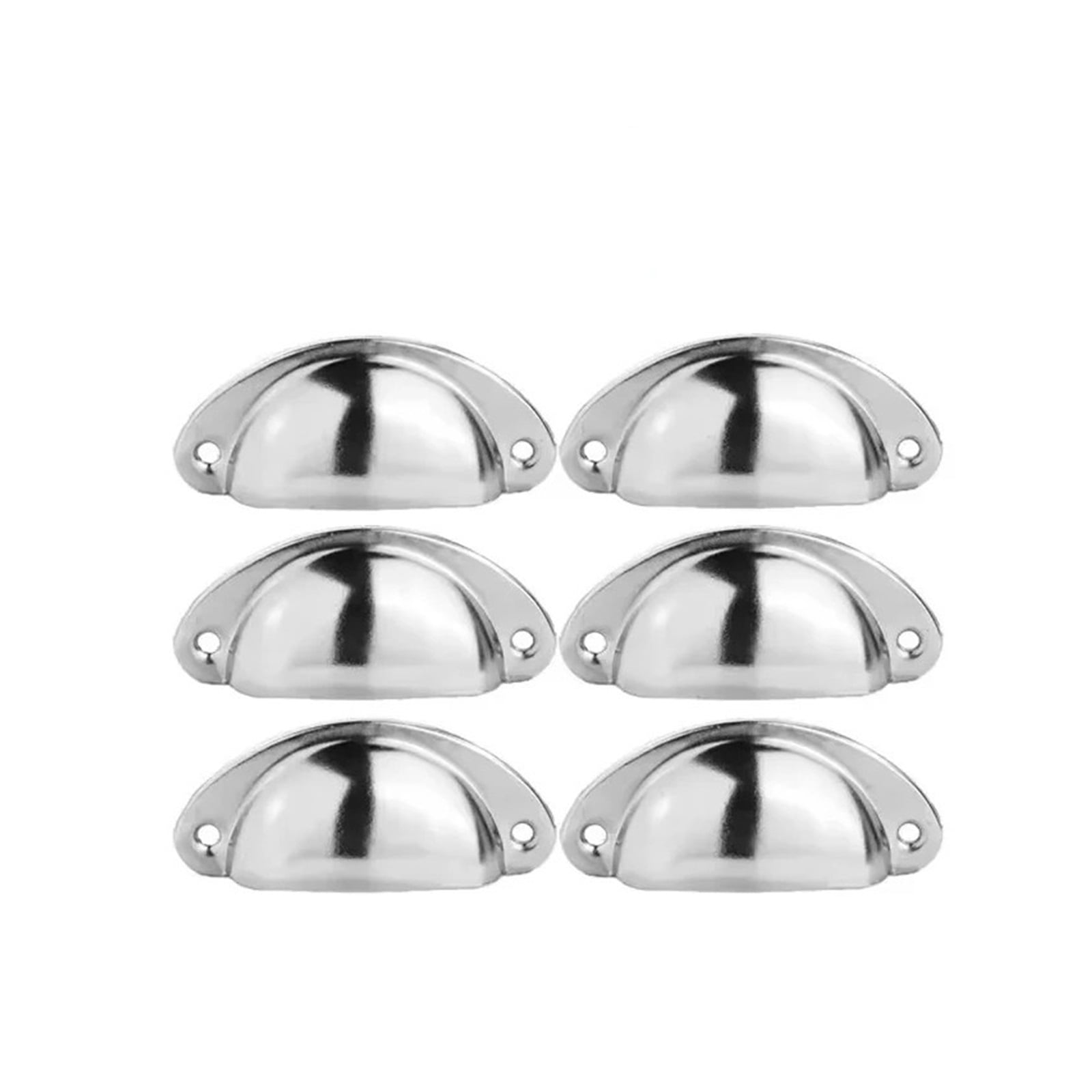 6/12Pcs Cup Pull Shell Handles Half Moon Kitchen Cupboard Cabinet Door ...