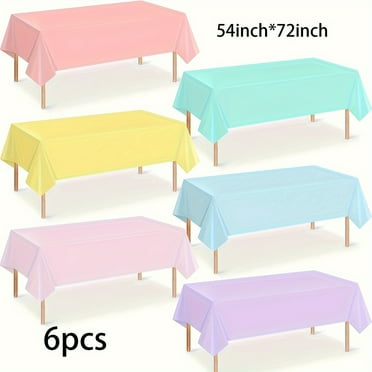 Colorful Seamless Satin Tablecloth Rectangular Soft Smooth Fabric Table ...