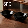 6/12pcs black salad bowl & plate set. Reusable PP material. For cold ...