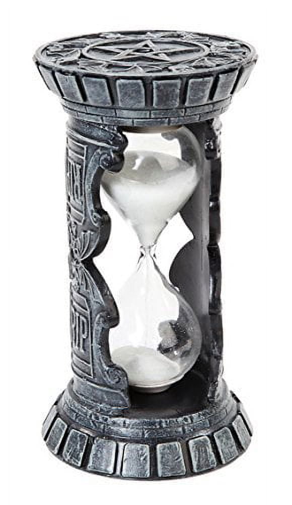 6.13 Inch Pentagram Bat Wing Sand Timer Hourglass Statue Figurine ...