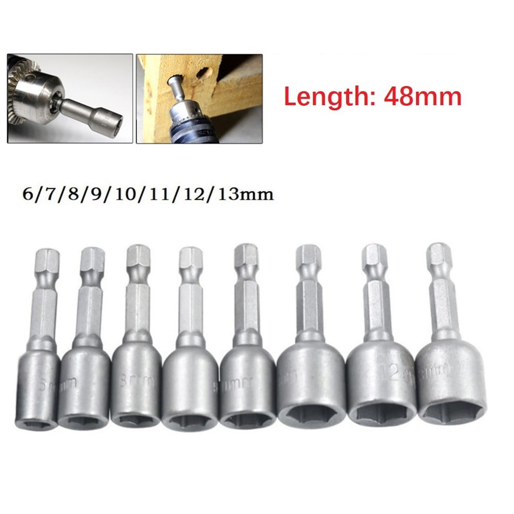 6-13Mm Magnetic Nut Driver Socket Electric Drill Bit Socket Adapter 1 4 ...
