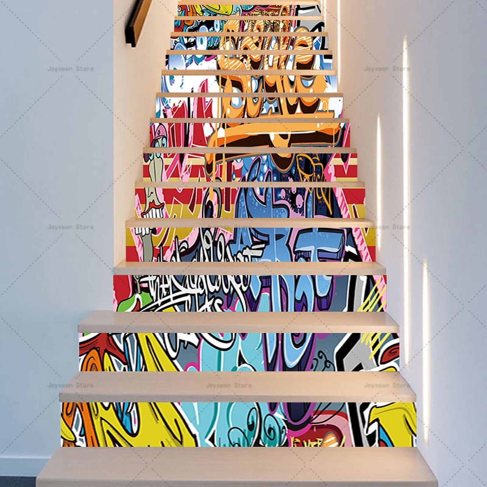 6/13PCS Stair Stickers DIY Old House Renovation Landscape Waterfall ...