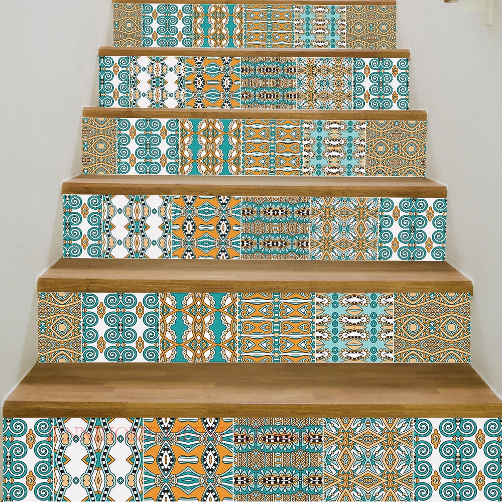 6/13PCS Waterfalls Scenery 3D Wall Sticker Stair Decal Stairs ...