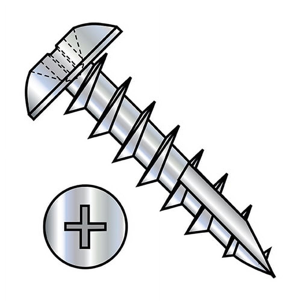 6-13X1/2 Phillips Truss Deep Thread Wood Screw Full Thread Type 17 Zinc ...