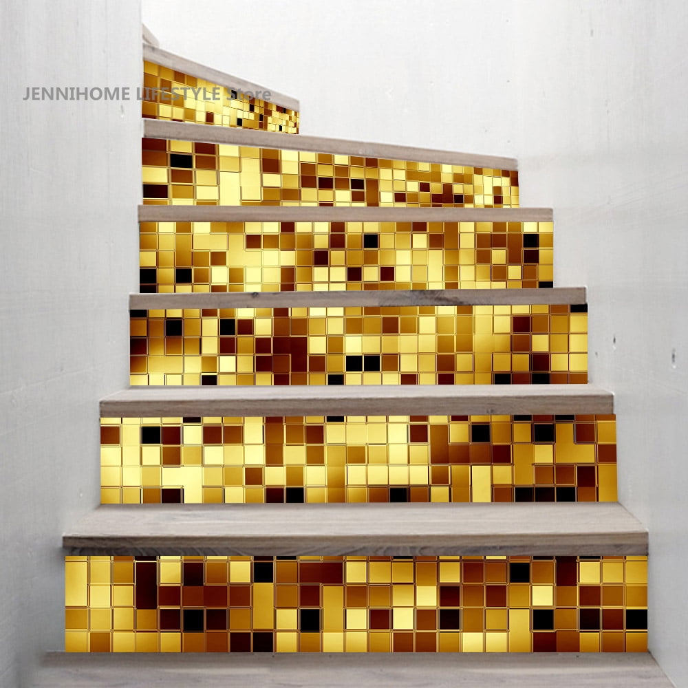 6/13pcs Self-adhesive Stair Sticker Vinyl Colorful Landscape Removable ...