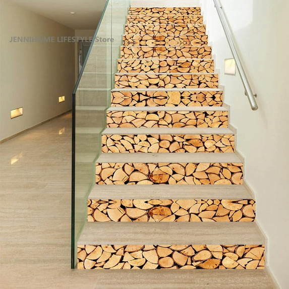 6/13pcs Self-adhesive Stair Sticker Vinyl Colorful Landscape Removable ...