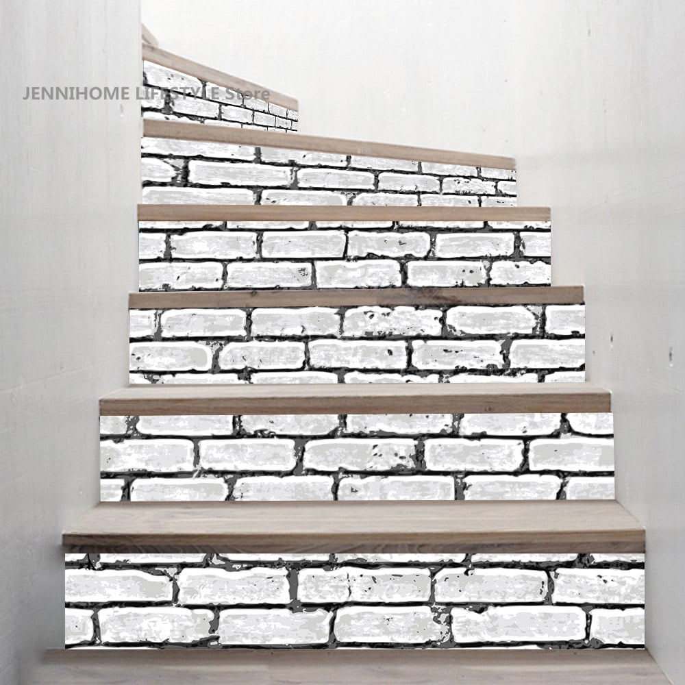 6/13pcs Self-adhesive Stair Sticker Vinyl Colorful Landscape Removable ...