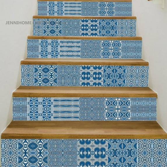 6/13pcs Self-adhesive Stair Sticker Vinyl Colorful Landscape Removable ...