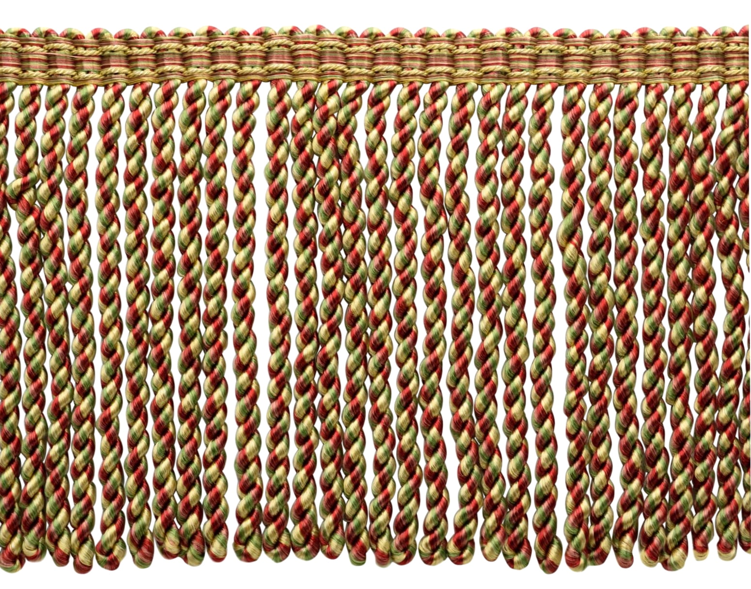 6" (15cm) Bullion Fringe Trim with Fancy Woven Gimp Header # BFMLT6WVN ...