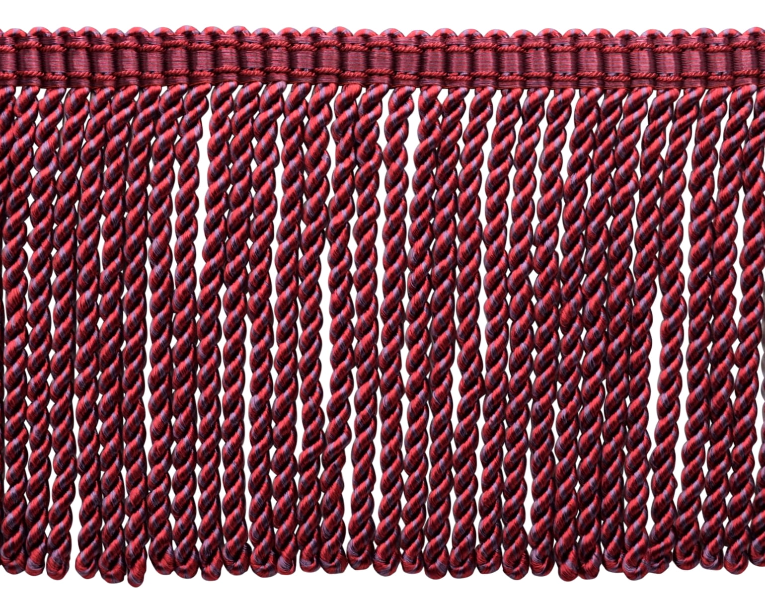 6" (15cm) Bullion Fringe Trim with Fancy Woven Gimp Header # BFMLT6WVN ...