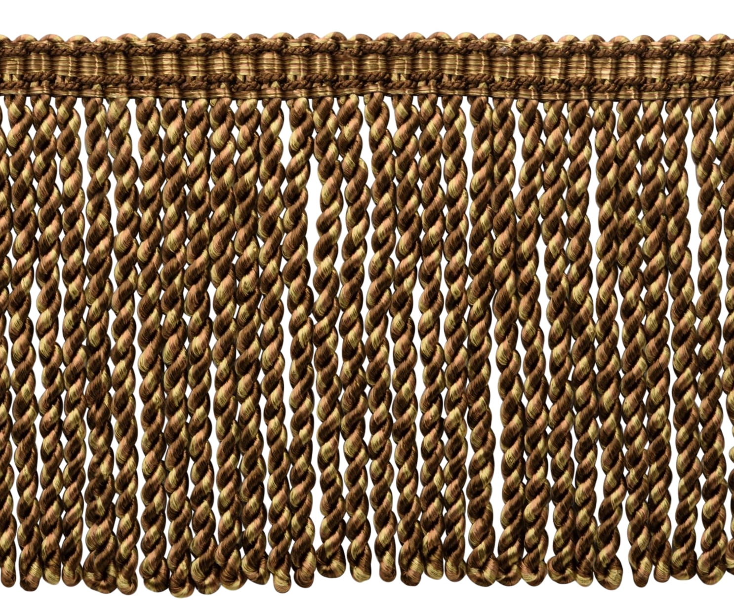 6" (15cm) Bullion Fringe Trim with Fancy Woven Gimp Header # BFMLT6WVN ...