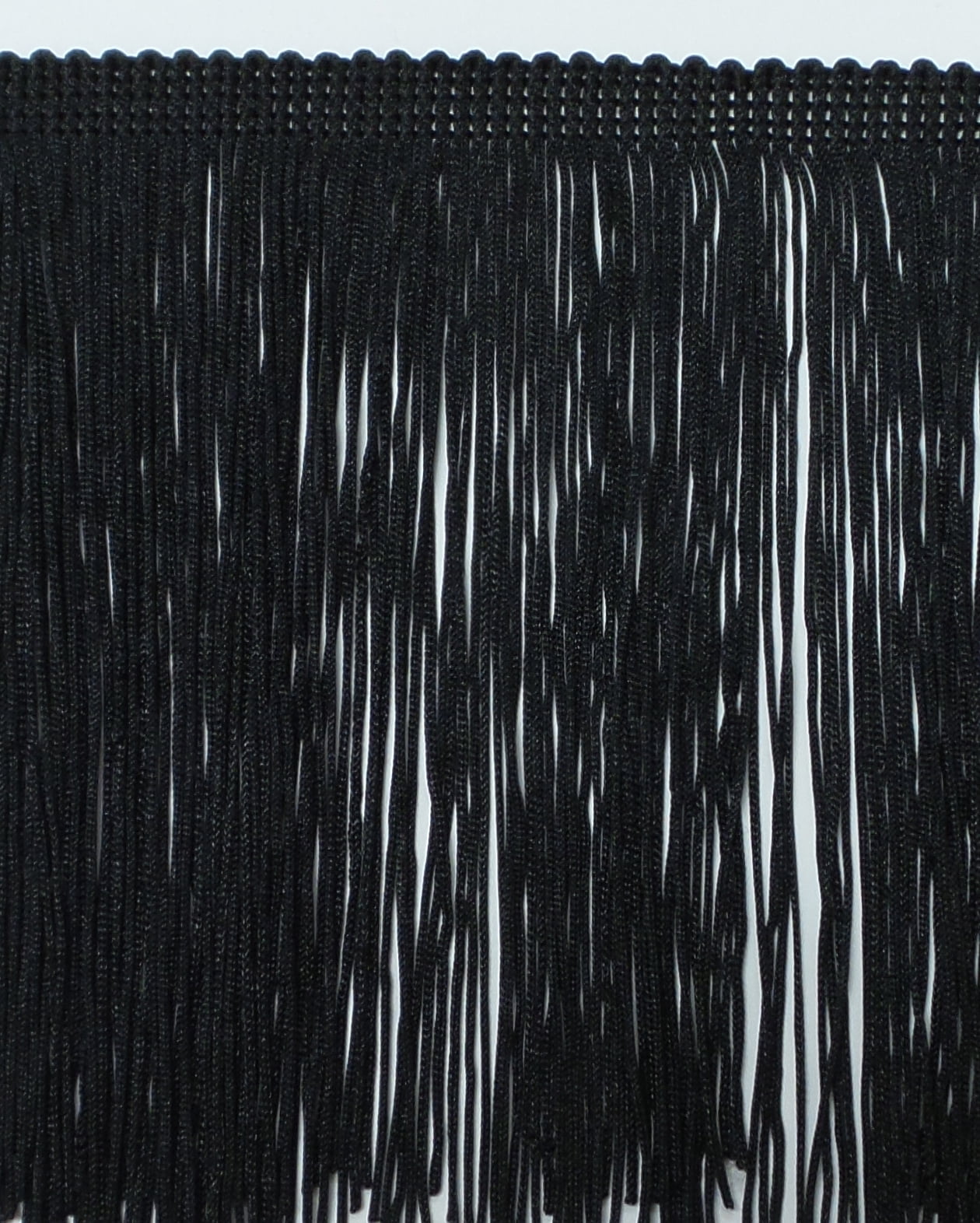 6" (15cm) Chainette Fringe Trim # CF06,, Pure Black #K9 (Jet Black) 5 ...