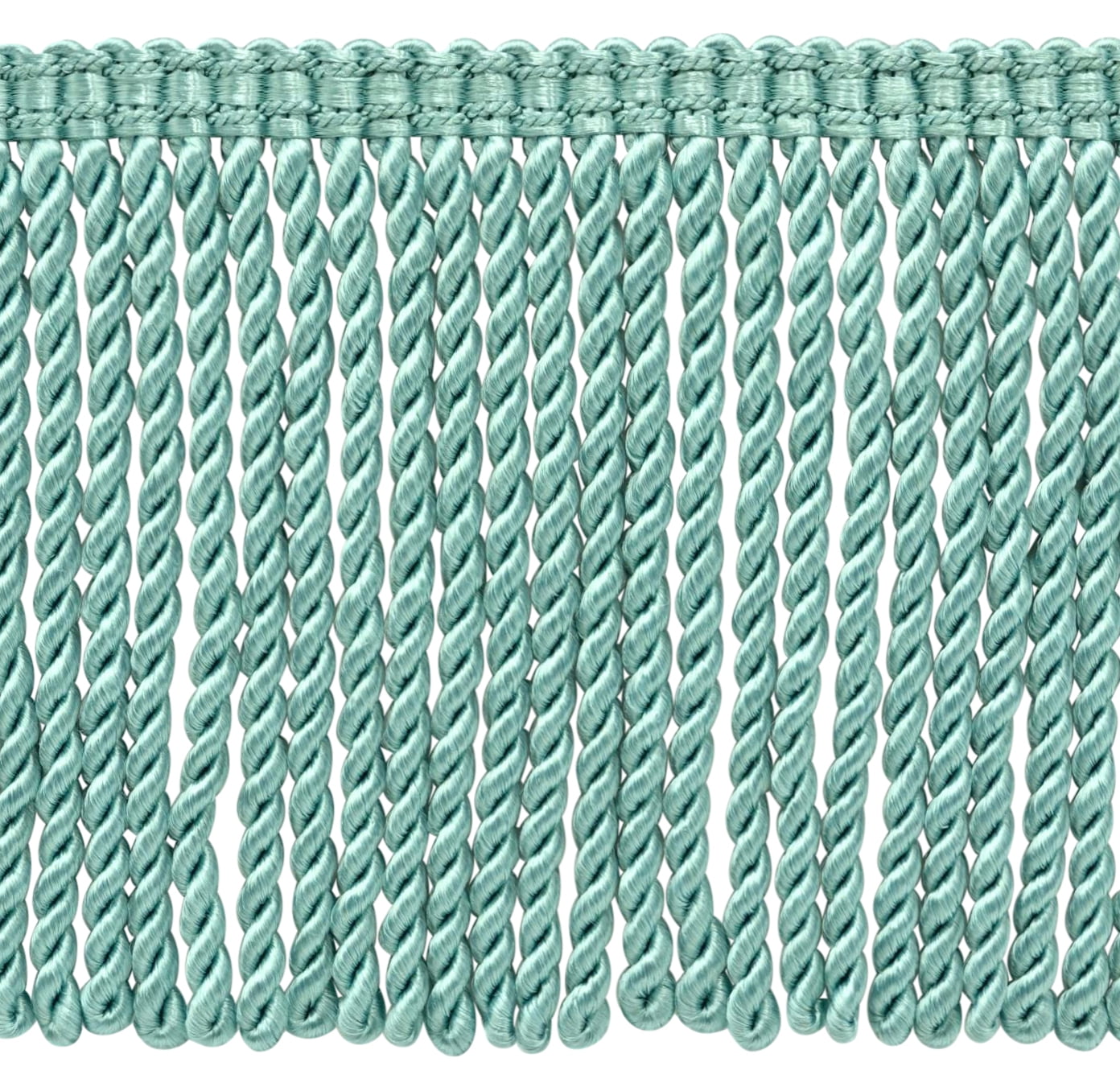 6" (15cm) Fancy Solid Woven Gimp Header Satiny Bullion Fringe Trim ...