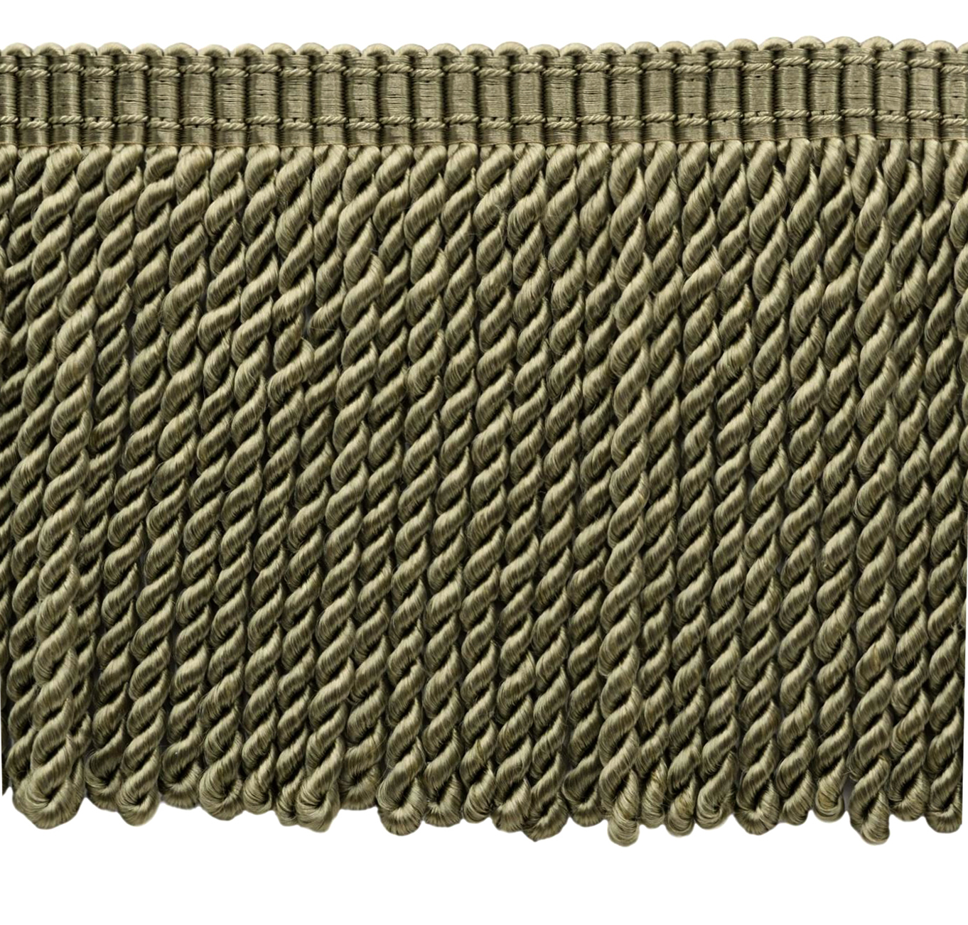 6" (15cm) Fancy Solid Woven Gimp Header Satiny Bullion Fringe Trim ...