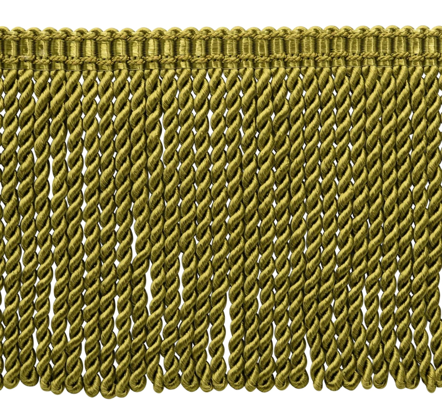 6" (15cm) Fancy Solid Woven Gimp Header Satiny Bullion Fringe Trim ...
