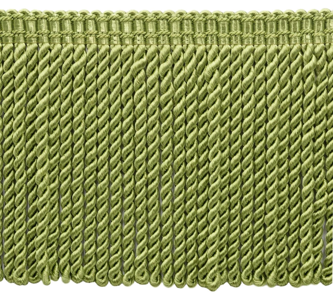6" (15cm) Fancy Solid Woven Gimp Header Satiny Bullion Fringe Trim ...