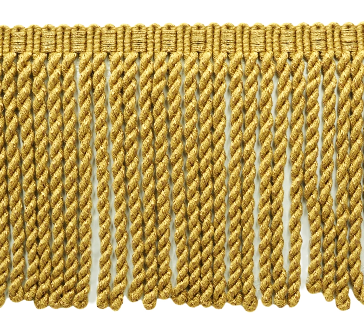 6" (15cm) Solid Cotton Rayon Mix Knitted Header Bullion Fringe Trim ...
