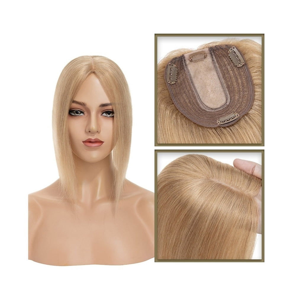 6-18 Inch Human Hair Topper for Women, Real Human Hair No Bangs 10*12 ...