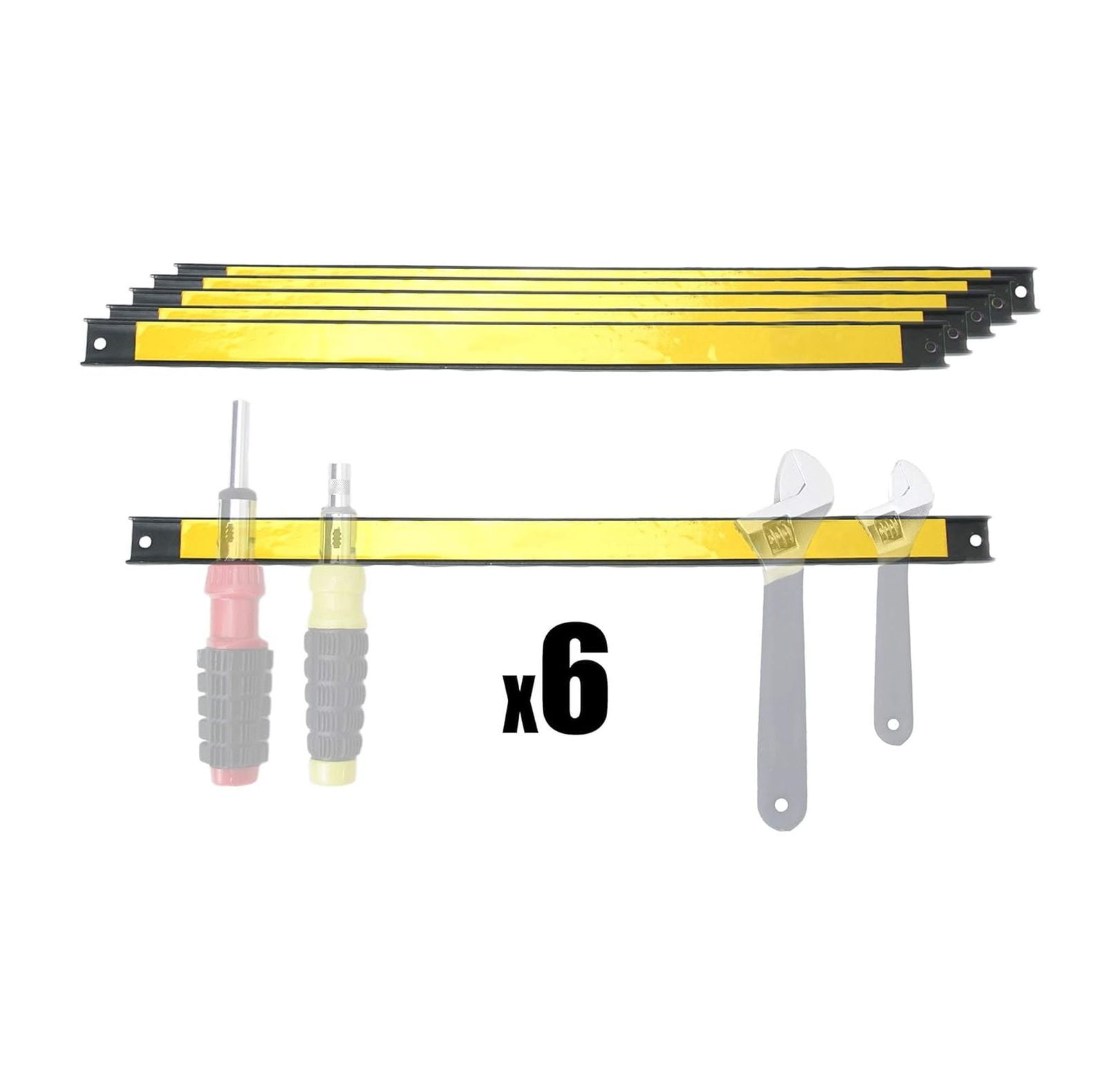 (6) 18" Magnetic Tool Holder Bars Magnet Mechanic Shop - Walmart.com