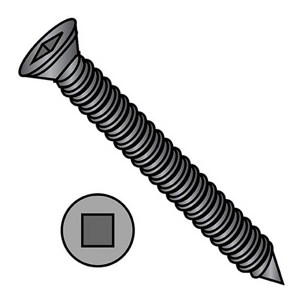 6-18X1 5/8 Square Recess Trim Head Drywall Screw Fine Thread Black ...
