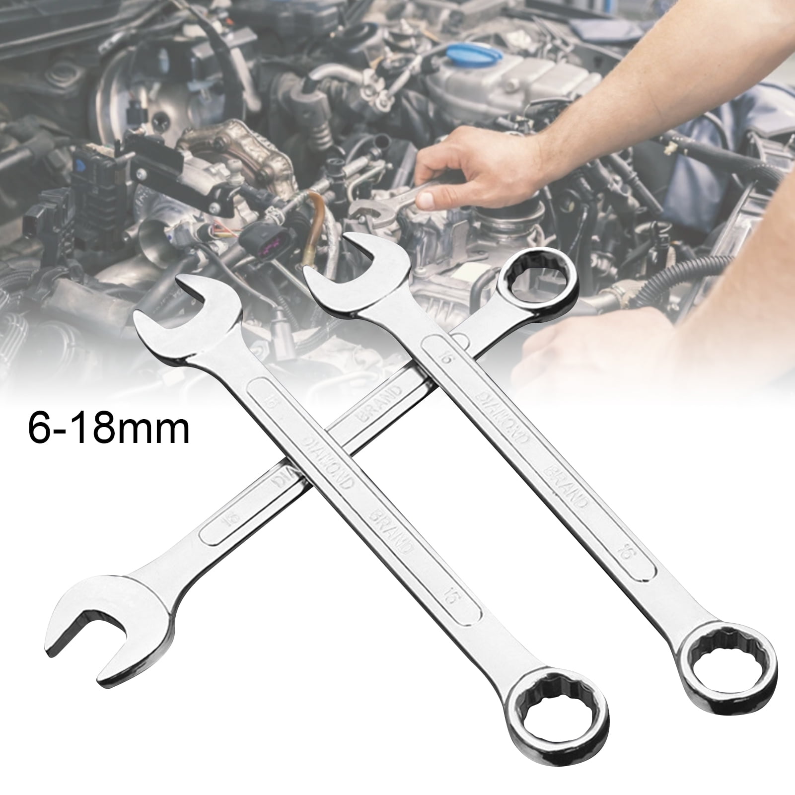 6-18mm Wrench Good Hardenability Anti-corrosion Hand Tools Open End ...