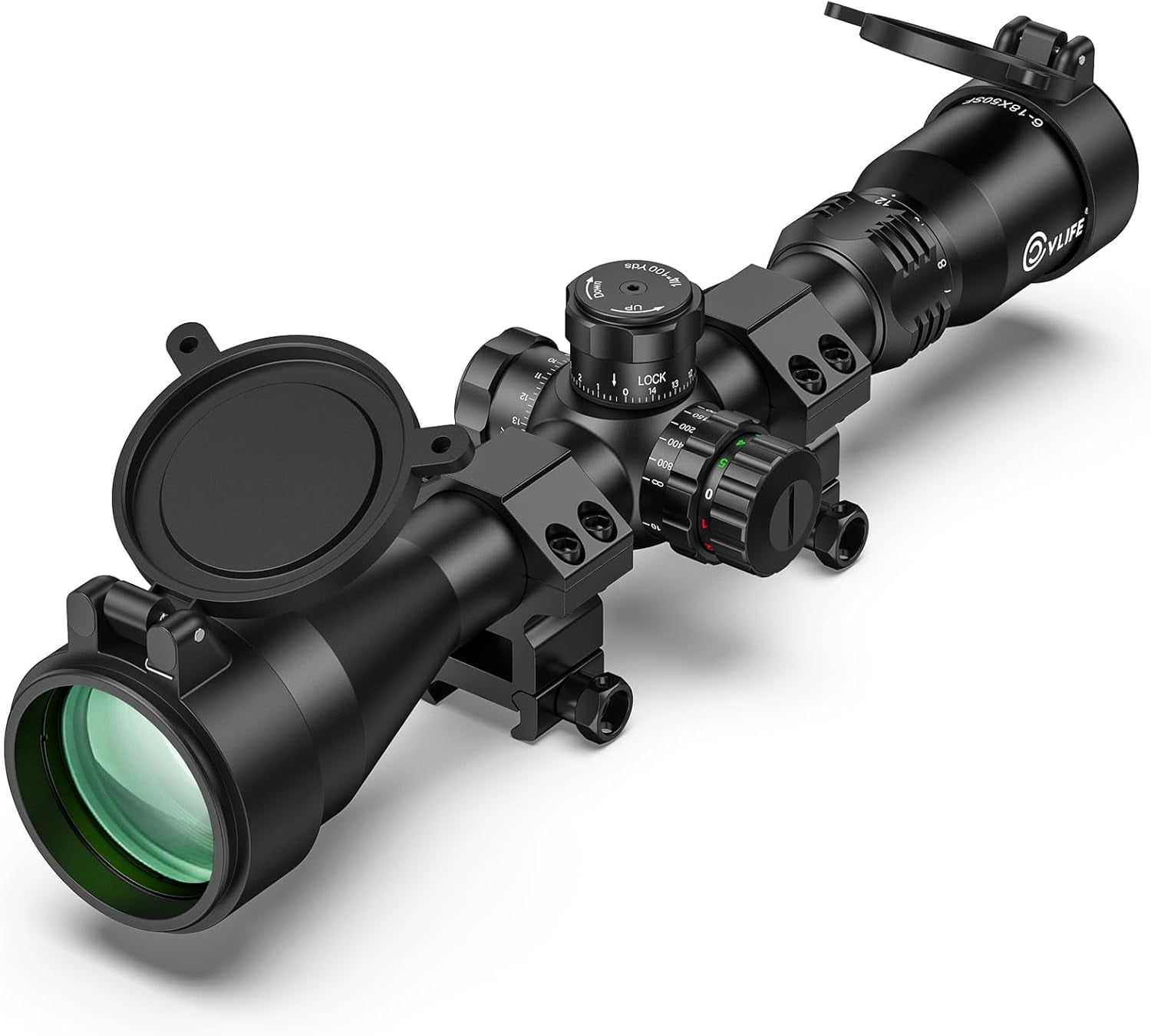 6-18x50 Scope with Side Focus Adjustment, 30mm Tube Scope with 20mm ...