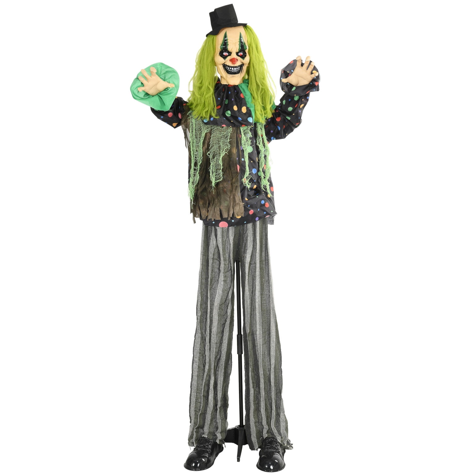 6.1FT Life Size Outdoor Halloween Decoration, Animatronic Circus Clown ...